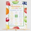 1st Birthday Milestone Poster, Tutti Fruity Summer Fruits Editable ...