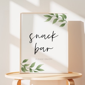Snack Bar Sign INSTANT DOWNLOAD Take a Treat Baby Shower Sign Favor ...