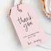Editable Favor Tag Blush Pink Gift Tags Pink Thank You Tags Pastel Pink ...