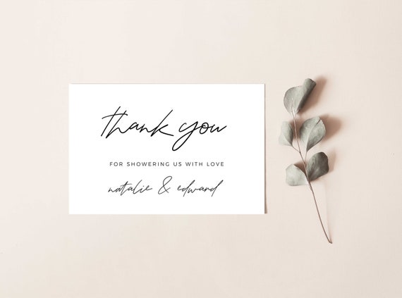 Simple Thank You Card INSTANT DOWNLOAD Personalised Thank You - Etsy