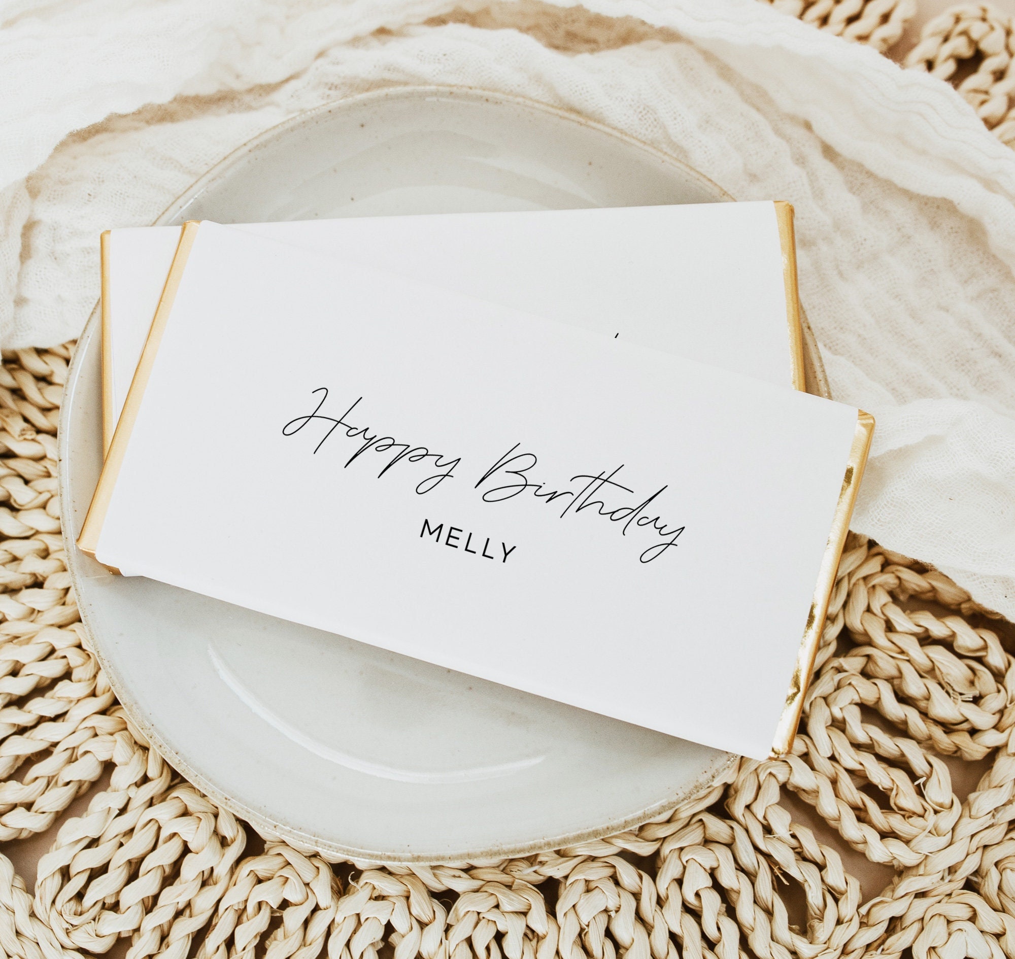 Simple Chocolate Bar Wrapper Template INSTANT DOWNLOAD - Etsy Australia