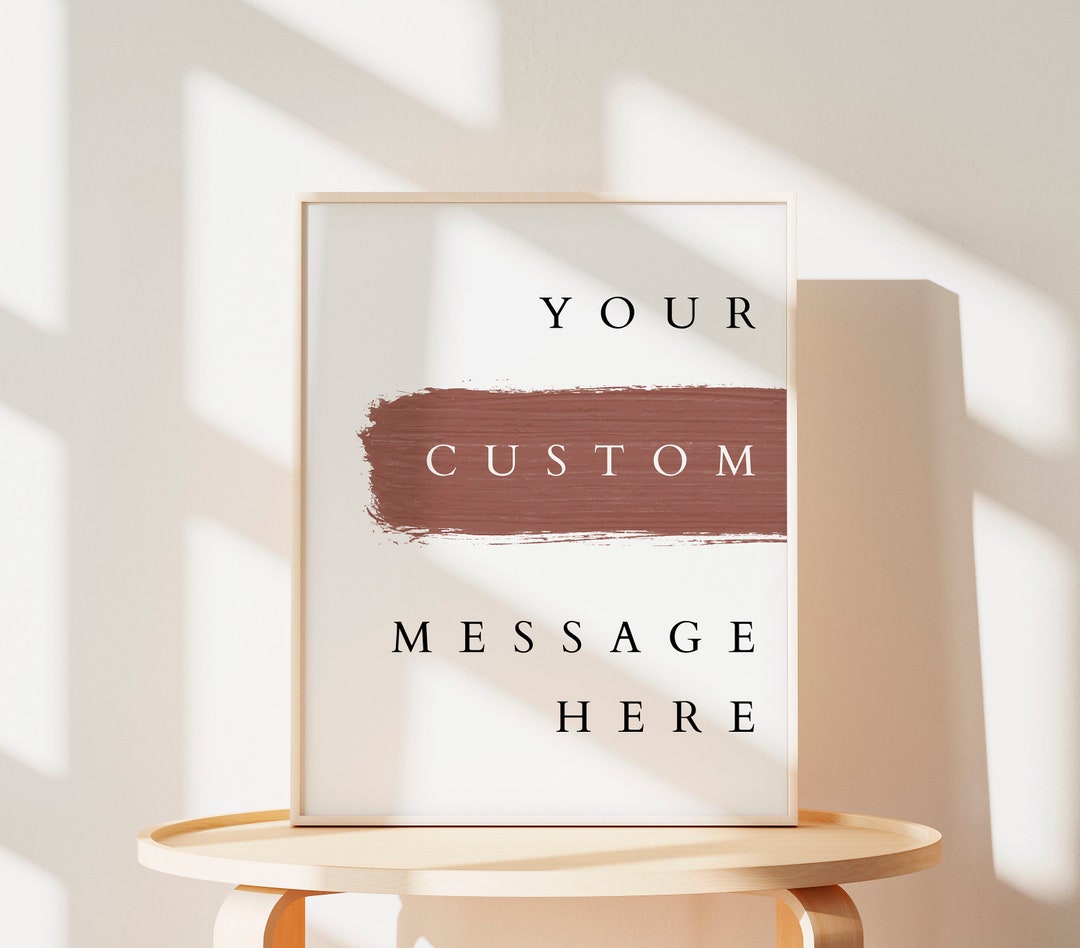 Custom Sign Template Editable Instant Download Printable - Modern ...