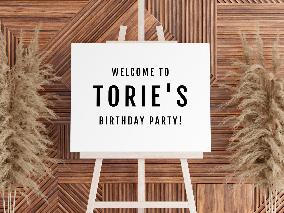 Editable Birthday Welcome Sign Birthday Welcome Poster INSTANT - Etsy ...