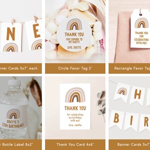 Rainbow Birthday Bundle, Baby Shower Bundle, Boho Baby Shower Bundle ...