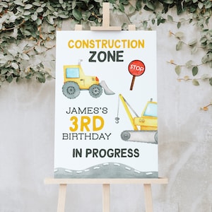 Construction Birthday Yard Sign, Construction Party, Construction ...
