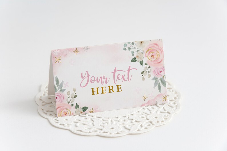 Editable Place Card Template, Printable Instant Download Blush Pastel ...