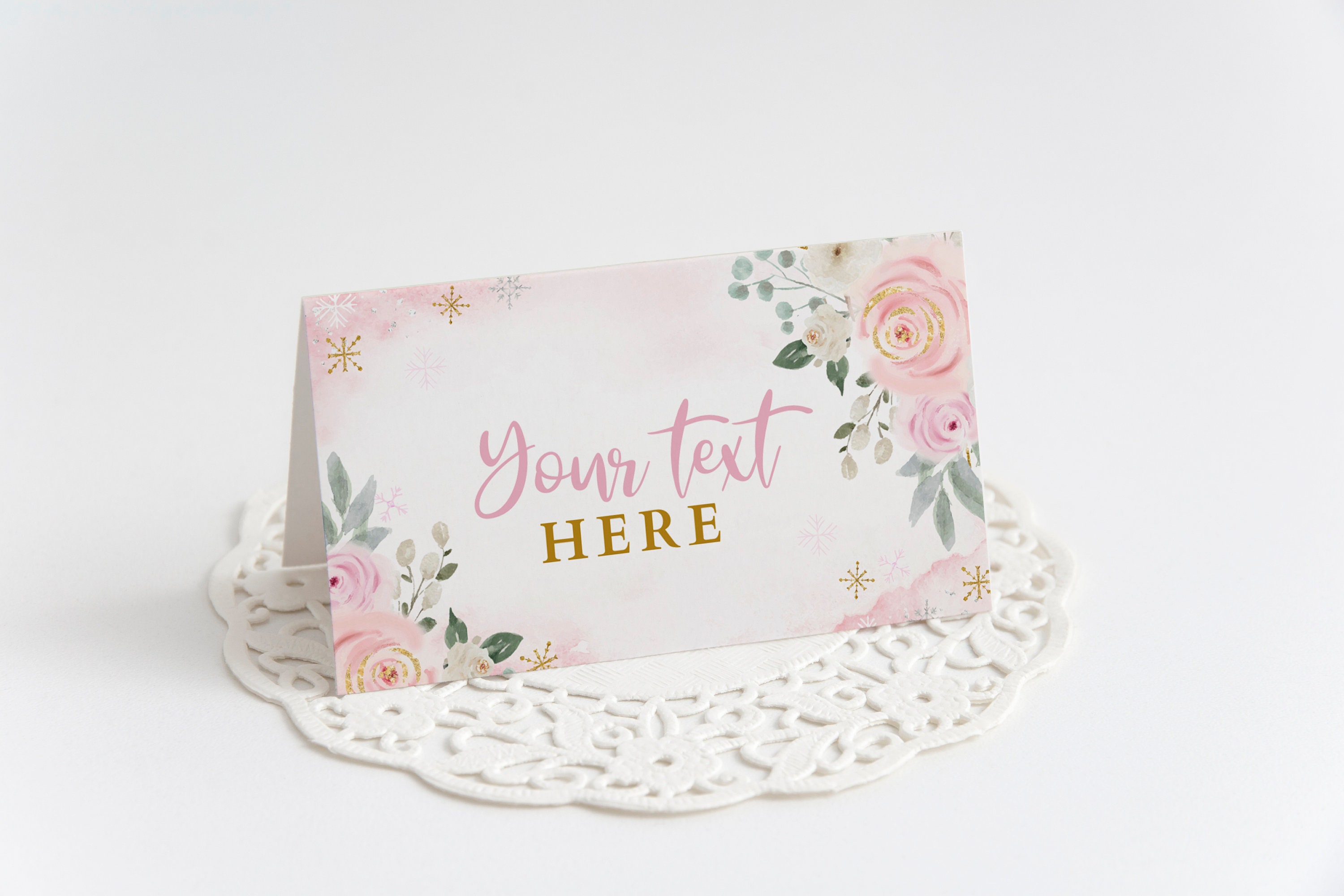 Editable Place Card Template, Printable Instant Download Blush Pastel ...