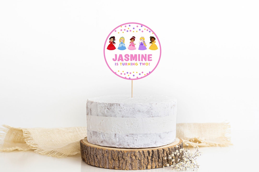 Princess Cake Topper, Whimsical Royal Editable Cake Topper Centerpiece ...