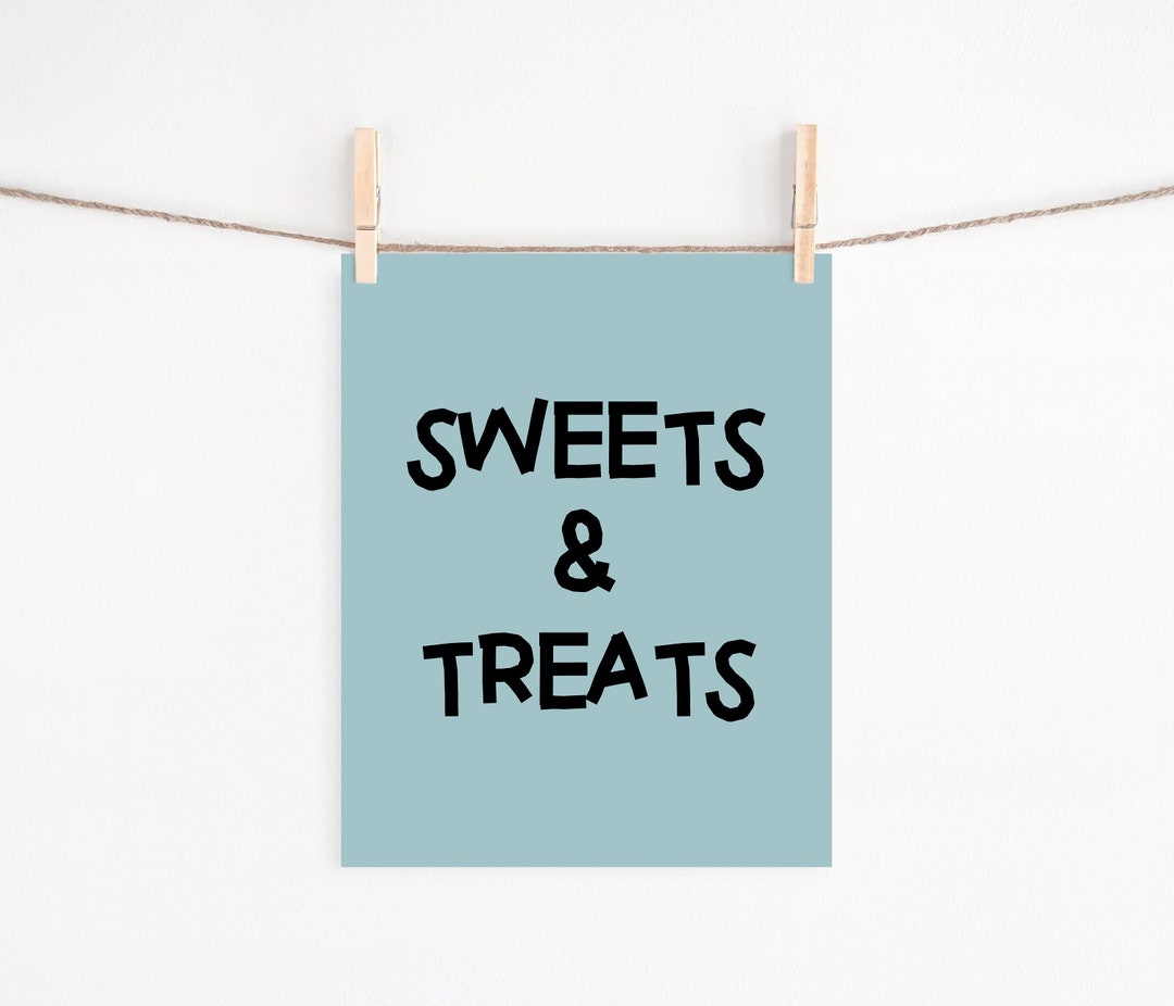 Blue Sweets & Treats Sign INSTANT DOWNLOAD Printable Table Party Sign ...