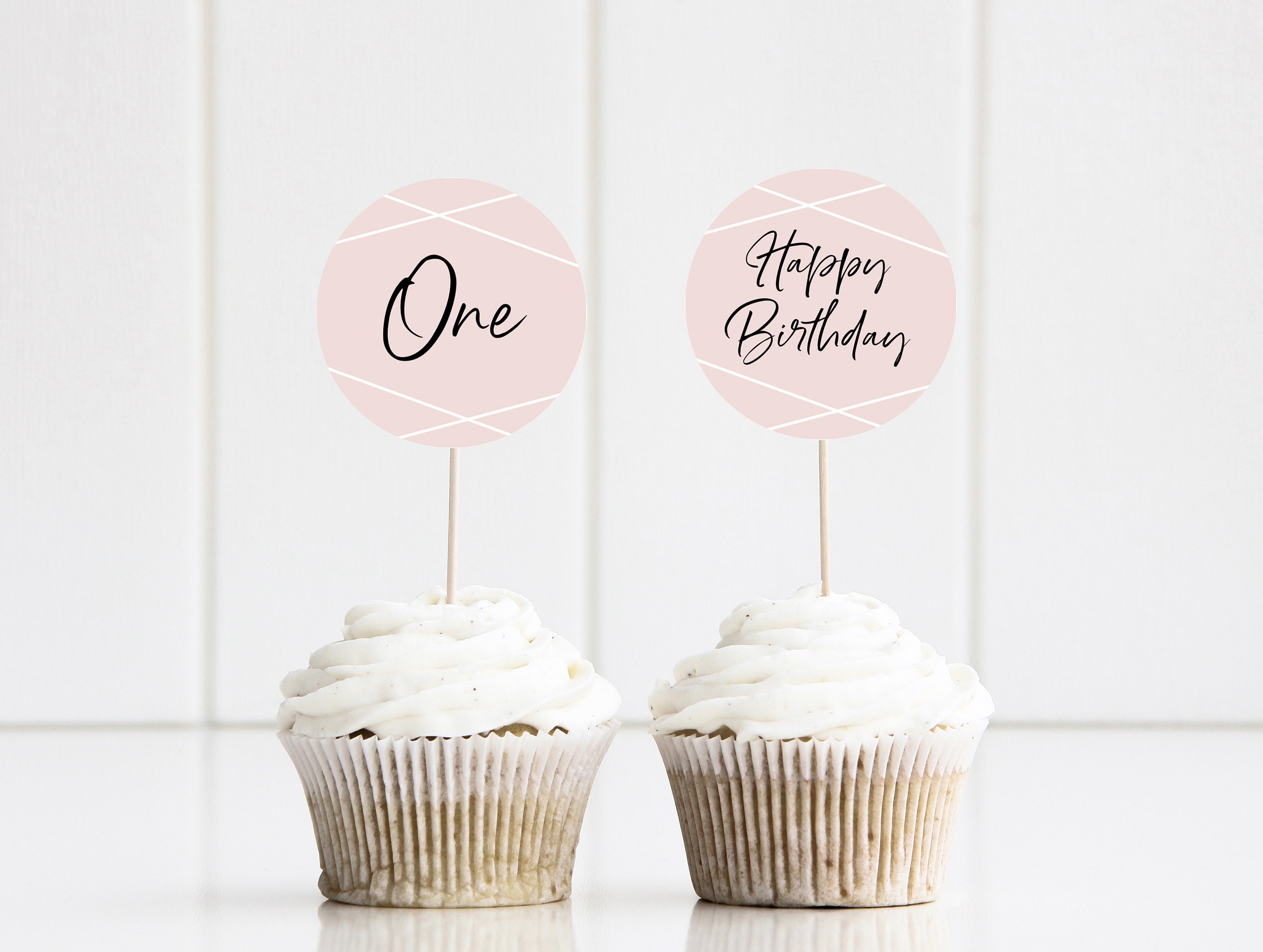 Editable Cupcake Toppers Printable Pink Cupcake Topper - Etsy Australia