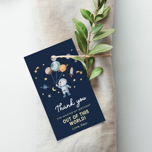 Editable Outer Space Favor Tags Space Birthday Thank You Label ...