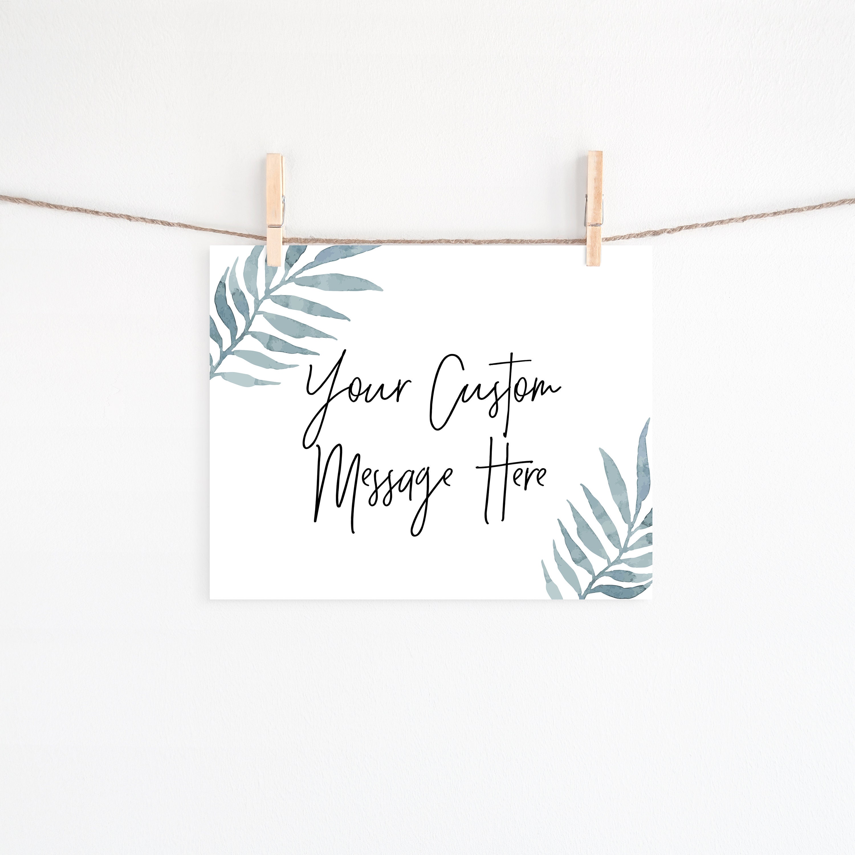 Custom Sign Template, Modern Greenery Wedding Sign, Baby Shower Signage ...