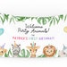 Editable Party Animals Birthday Backdrop Banner, Safari Animals Welcome ...