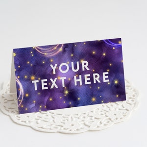Galaxy Place Cards Template, Outer Space Editable Printable, Instant ...