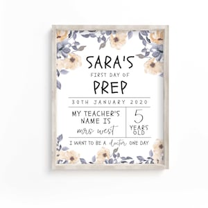 First Day of Prep Sign, Printable First Day Sign, Editable Back to ...