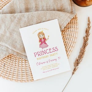 Editable Princess Invitation Template, Instant Download Printable ...
