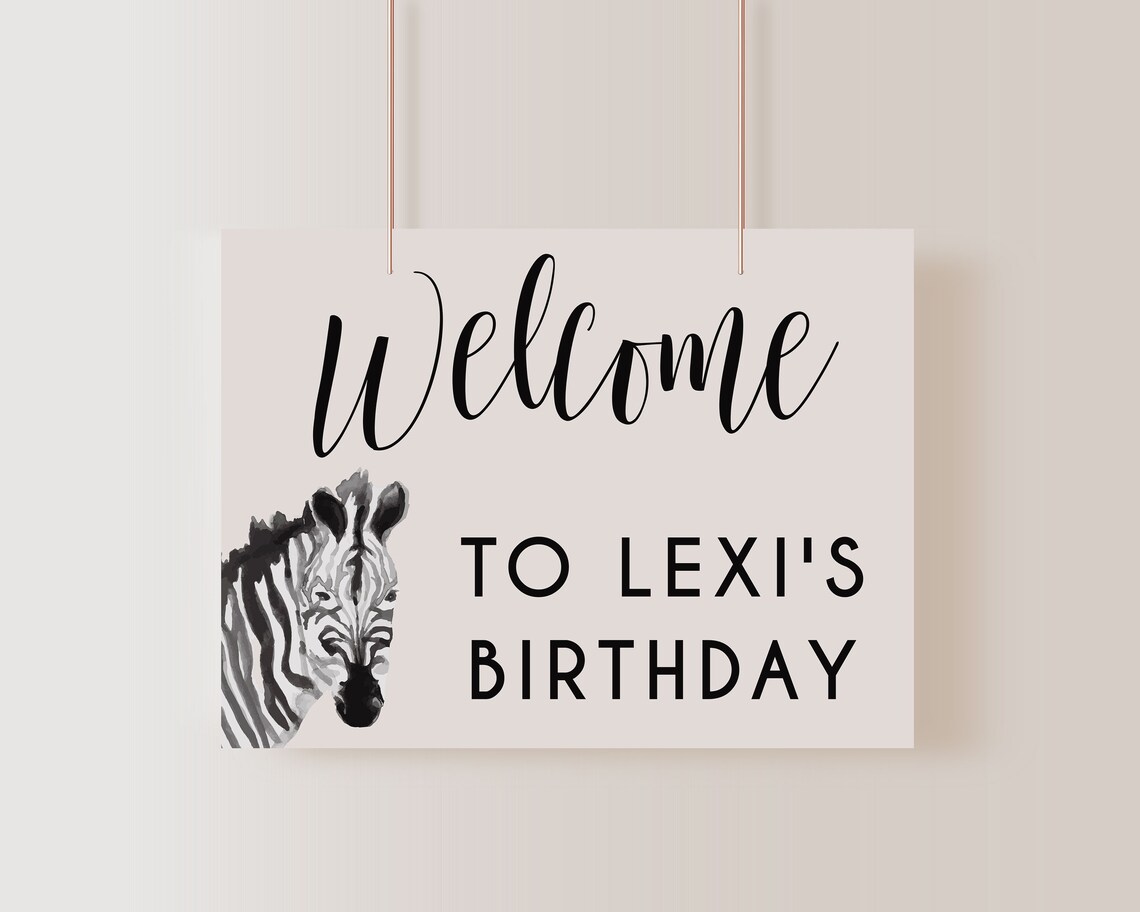 Editable Birthday Welcome Sign Birthday Welcome Poster INSTANT - Etsy ...