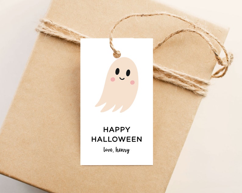 Editable Halloween Birthday Thank You Favor Tags Costume Party Girl ...