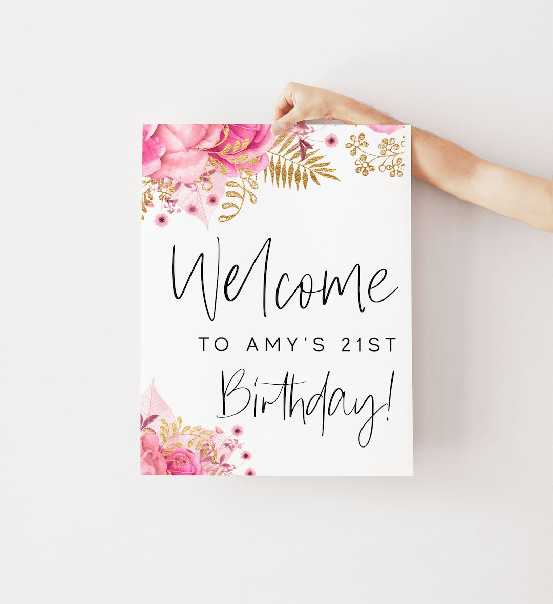 Editable Birthday Welcome Sign Birthday Welcome Poster INSTANT DOWNLOAD ...