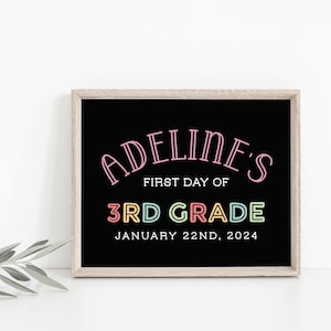 First Day of School Sign, Editable Instant Download DIY Chalkboard ...
