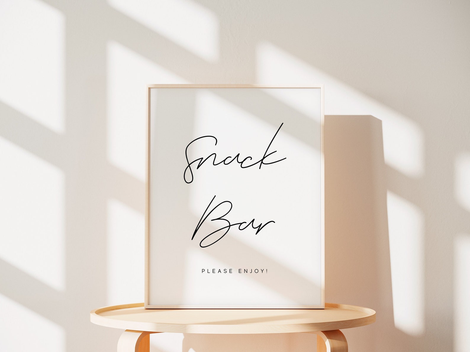 Simple Snack Bar Sign INSTANT DOWNLOAD Printable Table Party Food Sign ...