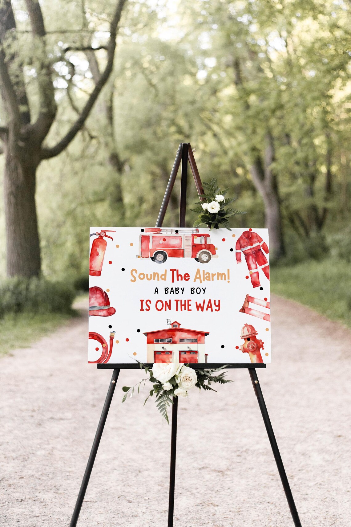 Fireman Welcome Sign, Editable Template Printable Instant Download ...