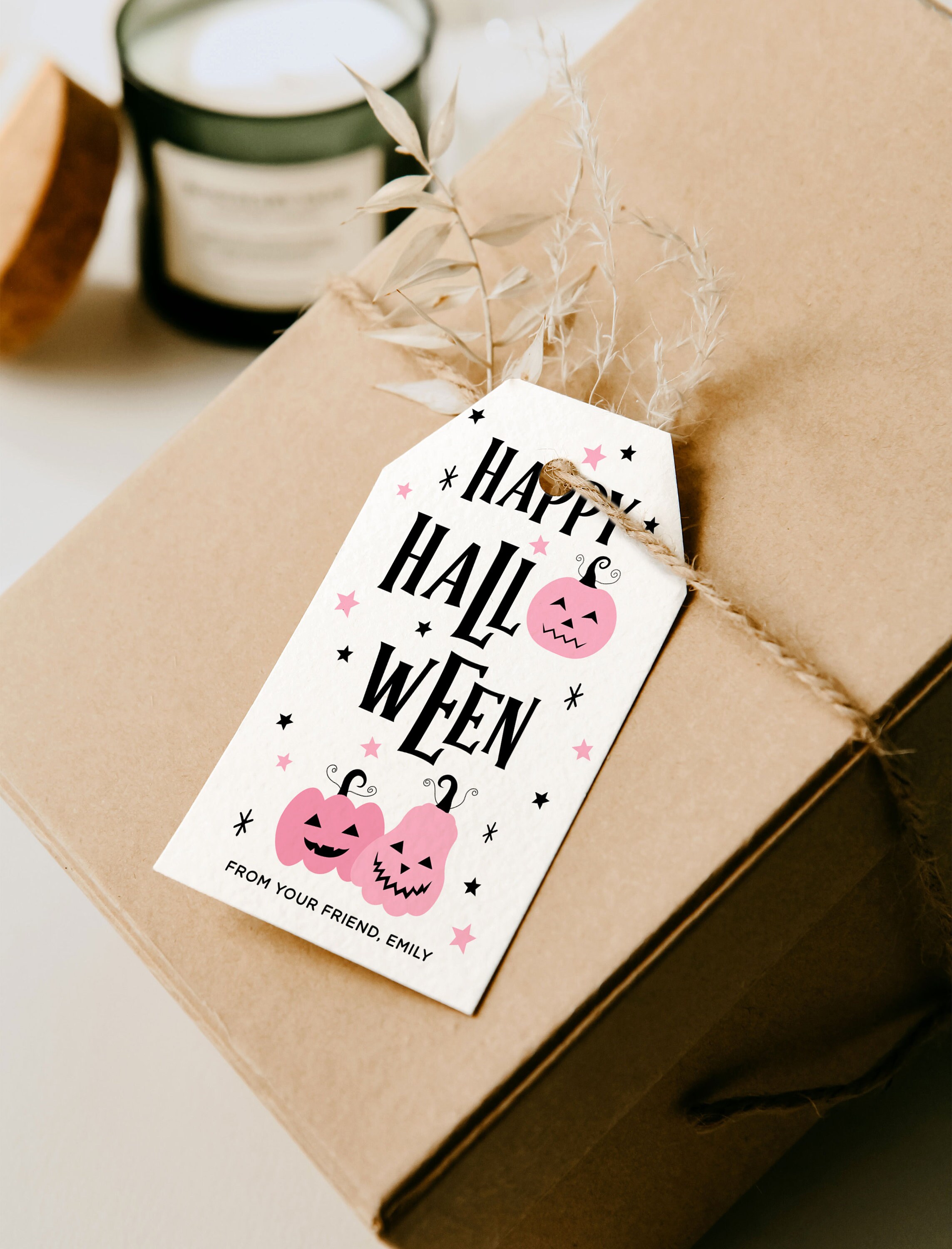 Printable Happy Halloween Gift Tag Trick or Treat Favor Bag Tag ...
