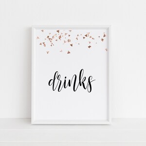 Drinks Sign INSTANT DOWNLOAD Printable Table Party Sign, Editable ...