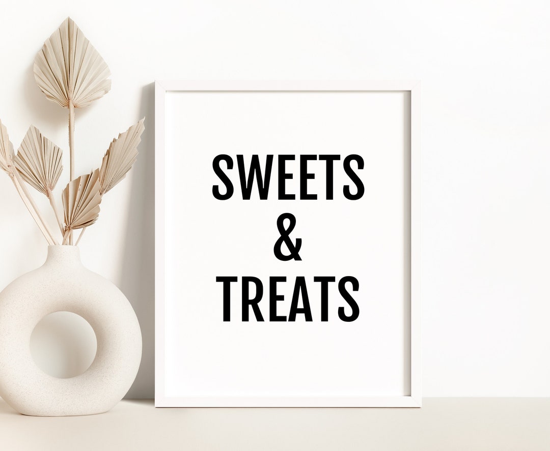 Sweets & Treats Sign Modern 1st Birthday Dessert Table Party Sign ...