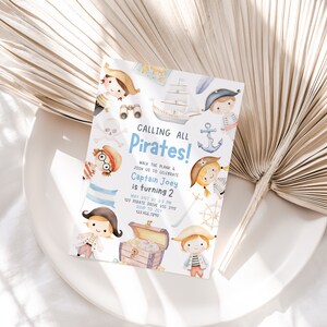 Calling All Pirates Birthday Invitation, Boys 1st 2nd 3rd 4th 5th ...