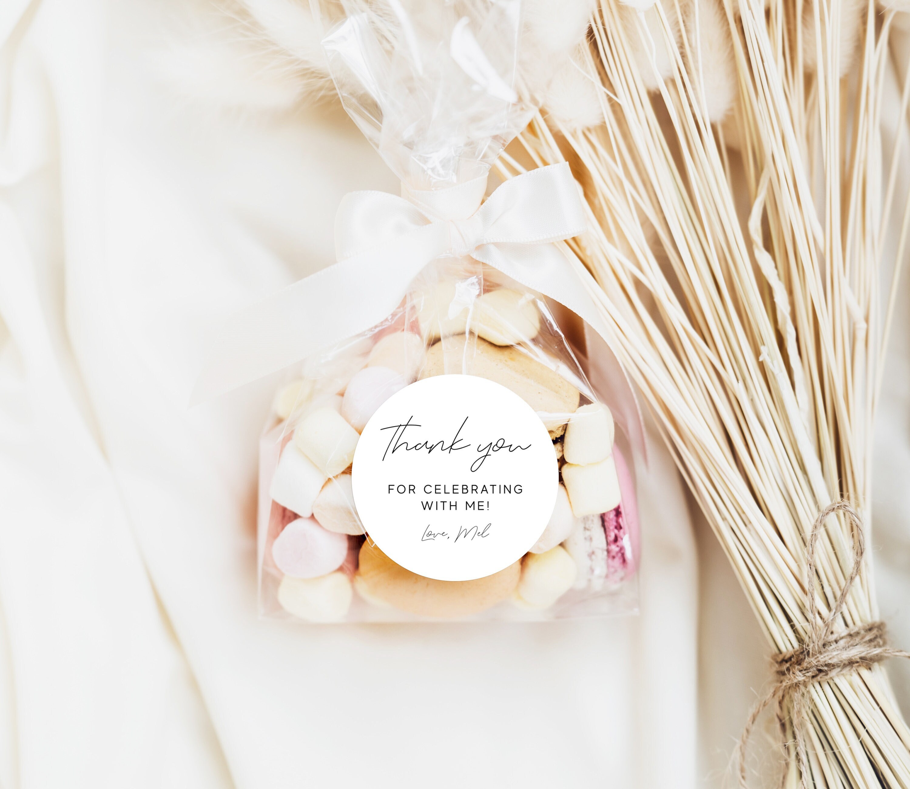 Simple Circle Thank You Tags INSTANT DOWNLOAD Printable Round Favor ...