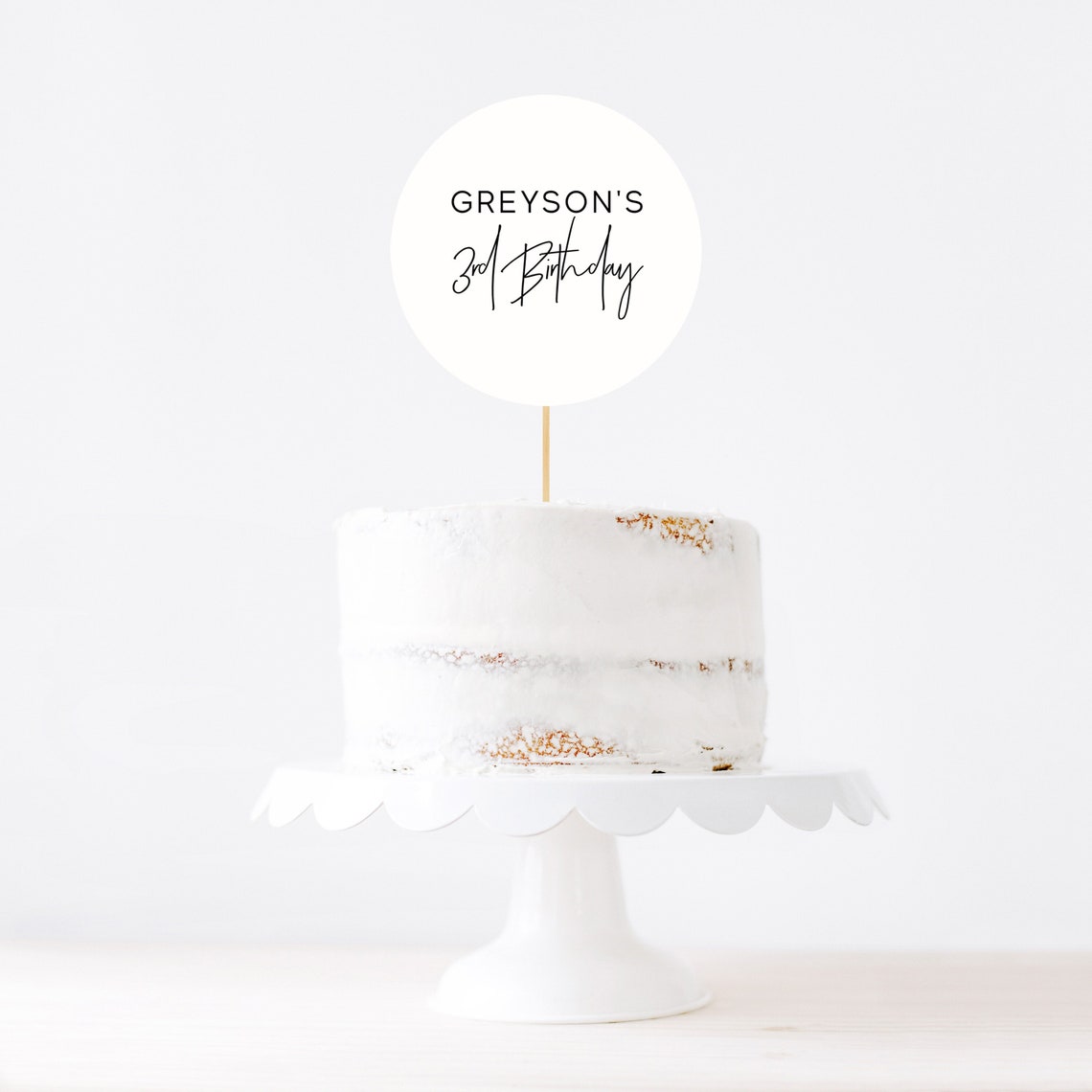 Simple Cake Toppers INSTANT DOWNLOAD Printable Template Kids | Etsy