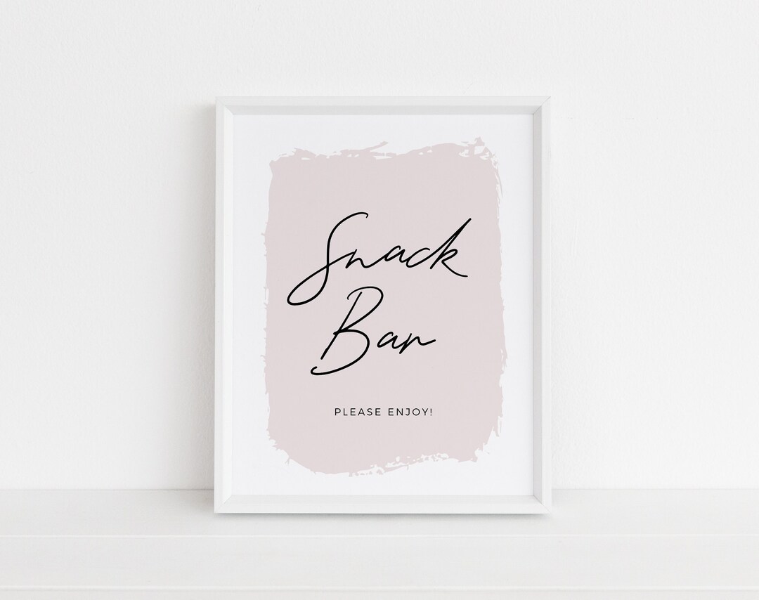 Snack Bar Sign INSTANT DOWNLOAD Take a Treat Baby Shower Sign Favor ...