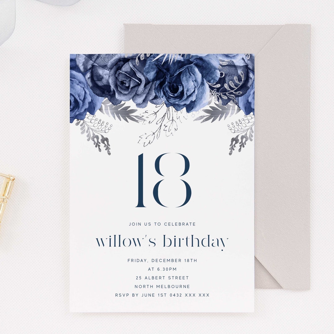 Editable Teen Birthday Invitation Template, Printable Instant Download ...