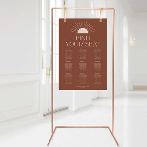 Wedding Seating Chart Editable Template - Printable Instant Download ...