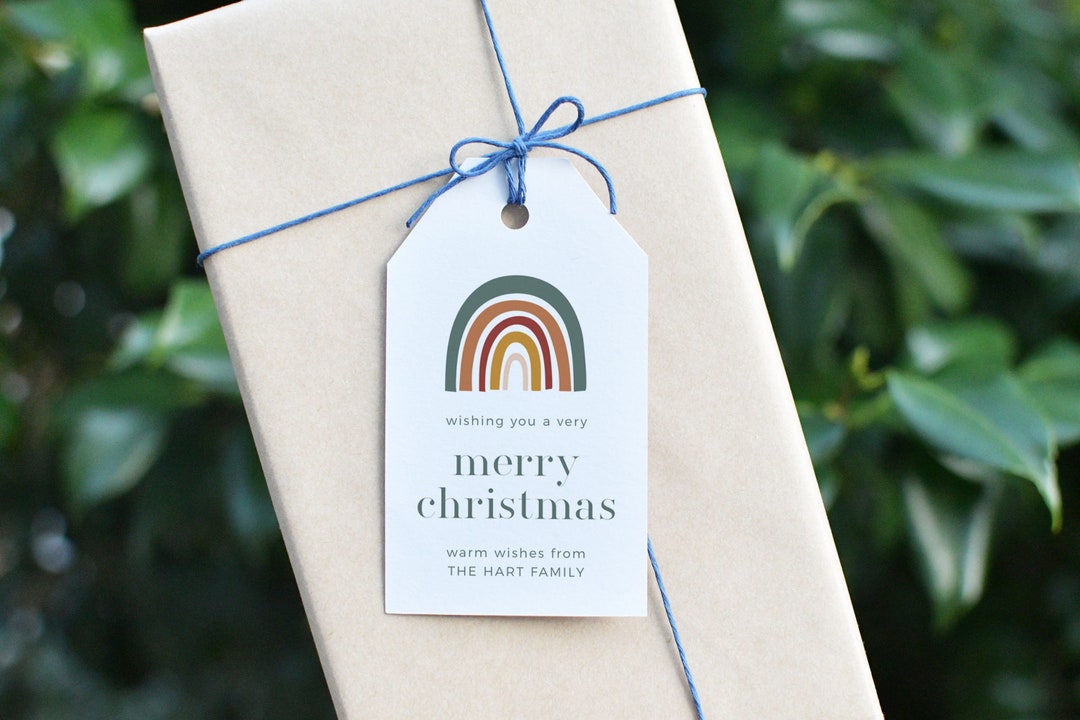 Editable Christmas Gift Tags DIY Gift Tags Merry Christmas Gift Favor ...