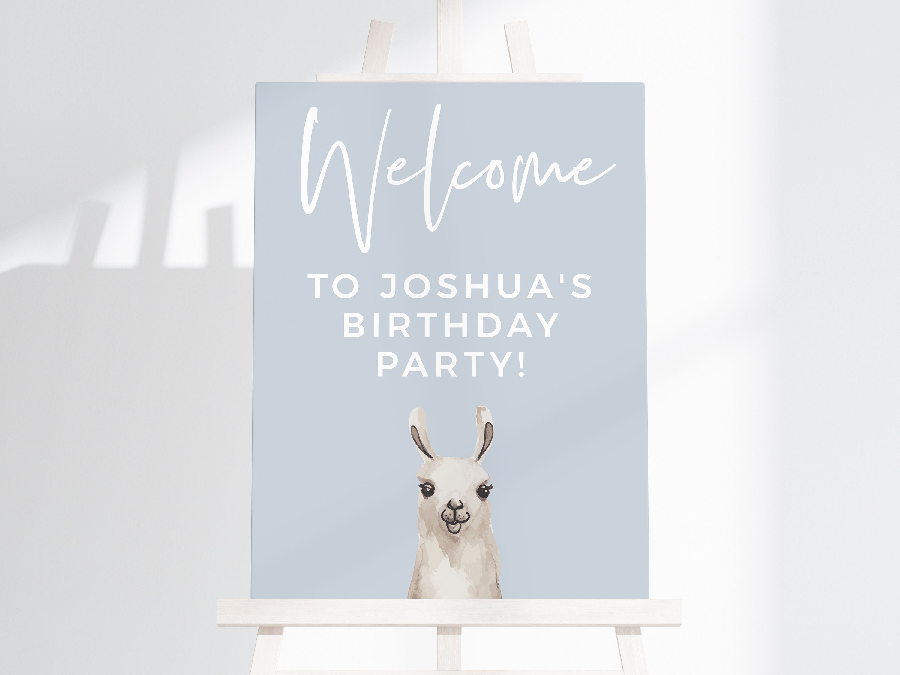 Llama Welcome Sign, Editable Template Printable Instant Download Alpaca ...