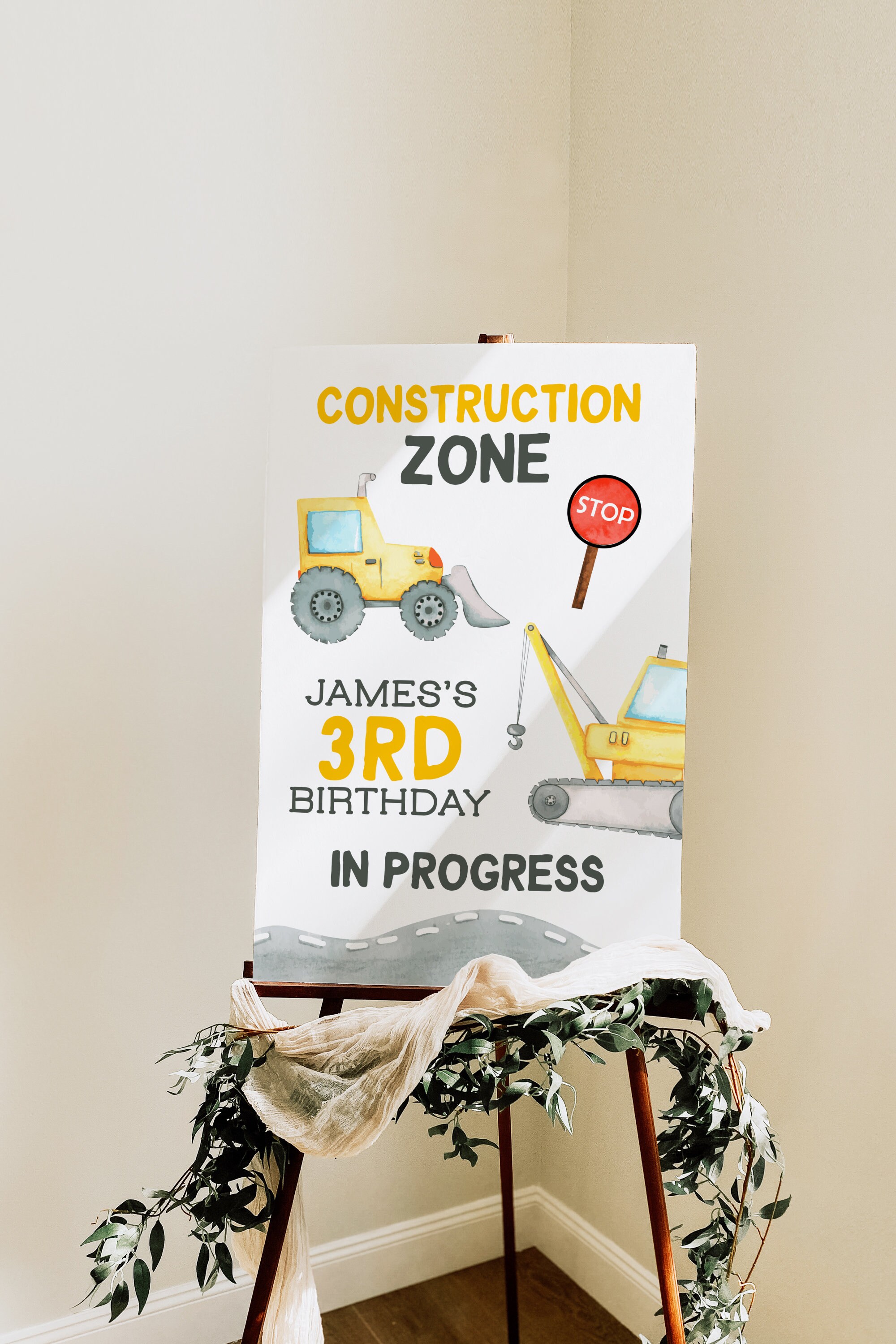 Construction Birthday Yard Sign, Construction Party, Construction ...