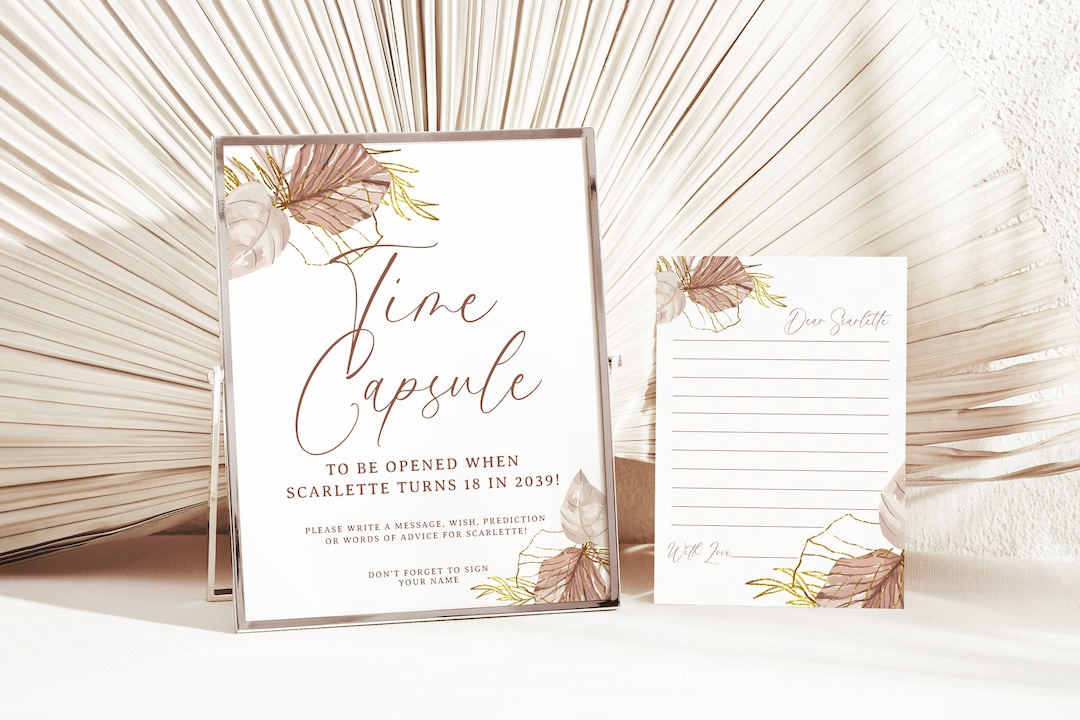 Birthday Time Capsule, Editable Printable Template Instant Download ...