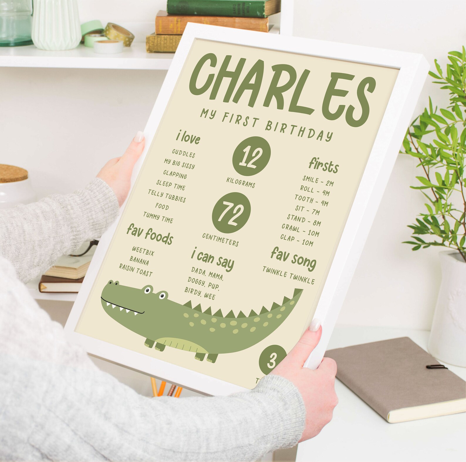 EDITABLE Baby Milestone Board Custom 1st Birthday Sign Print - Etsy