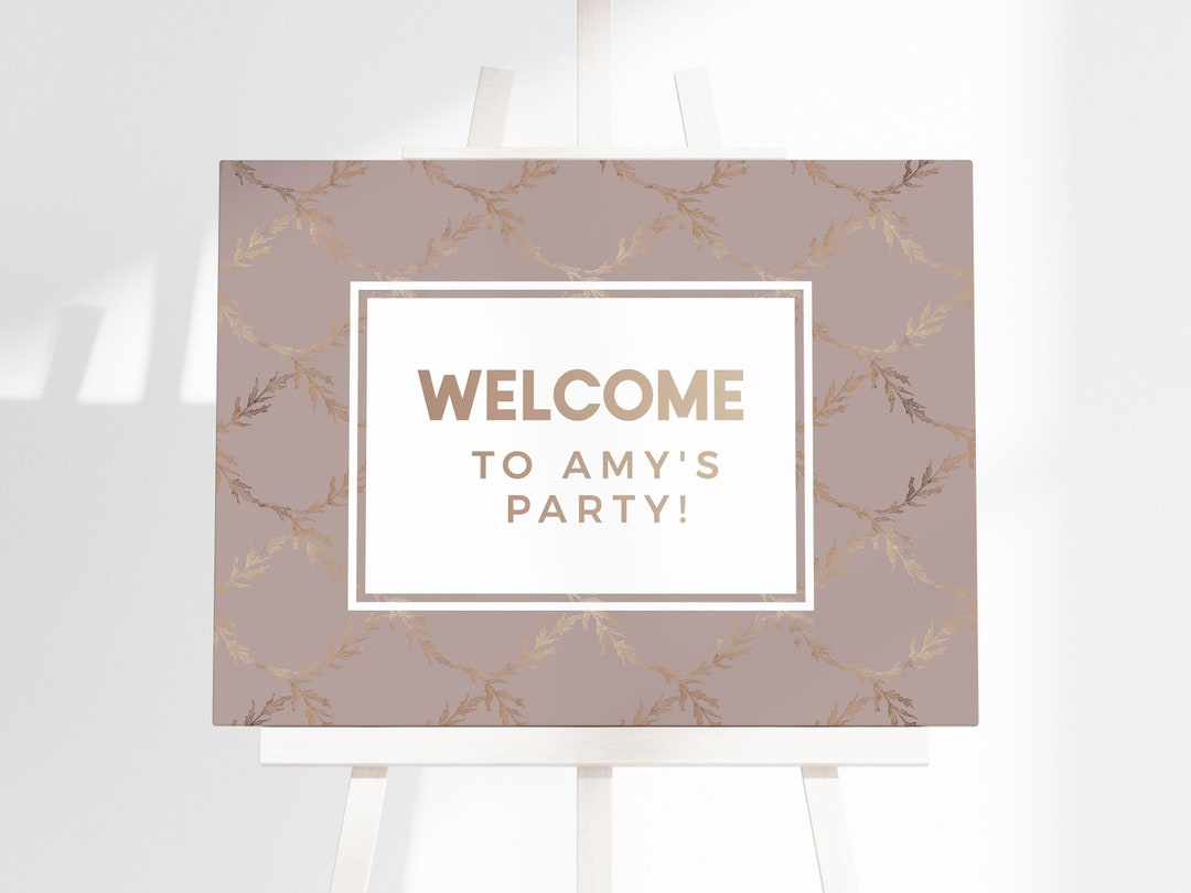 Modern Welcome Sign Editable Template, Printable Instant Download ...