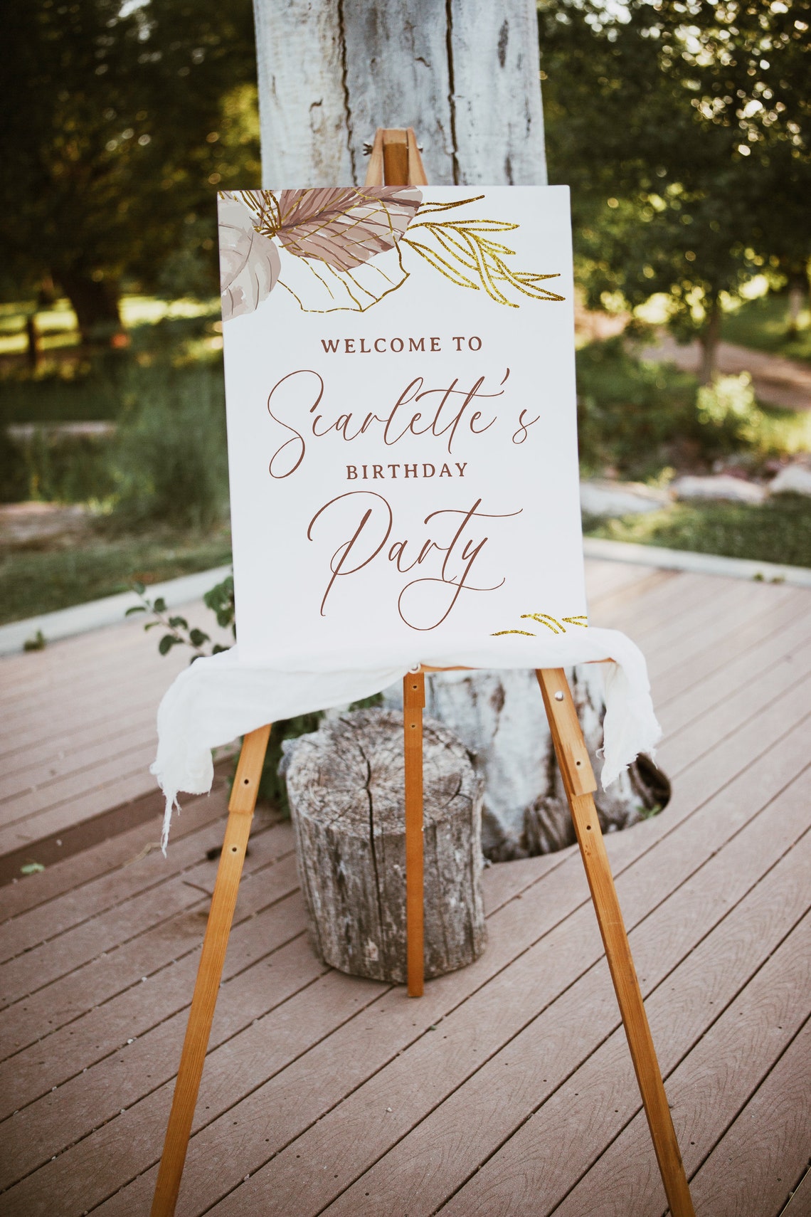 Bohemian Birthday Welcome Sign, Editable Printable Template Instant ...