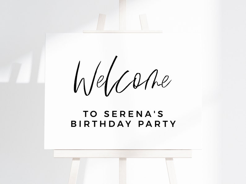 Editable Birthday Welcome Sign Birthday Welcome Poster INSTANT DOWNLOAD ...