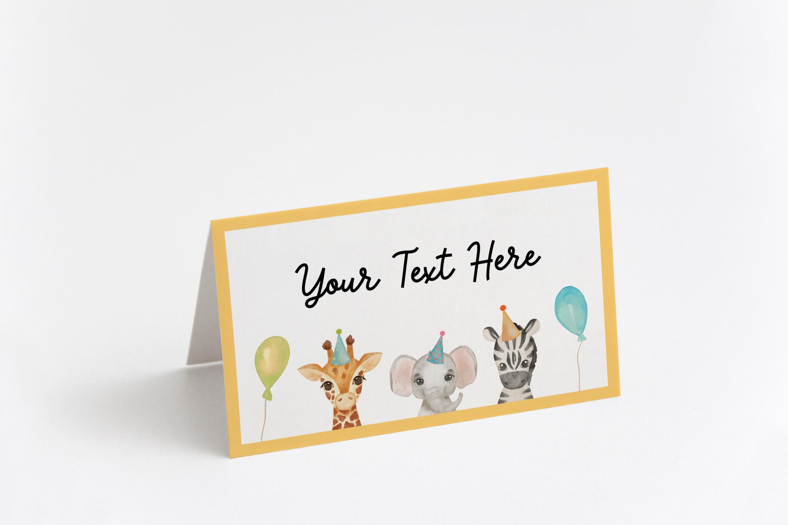 Jungle Safari Animals Place Card Editable Template Tent Cards - Etsy ...