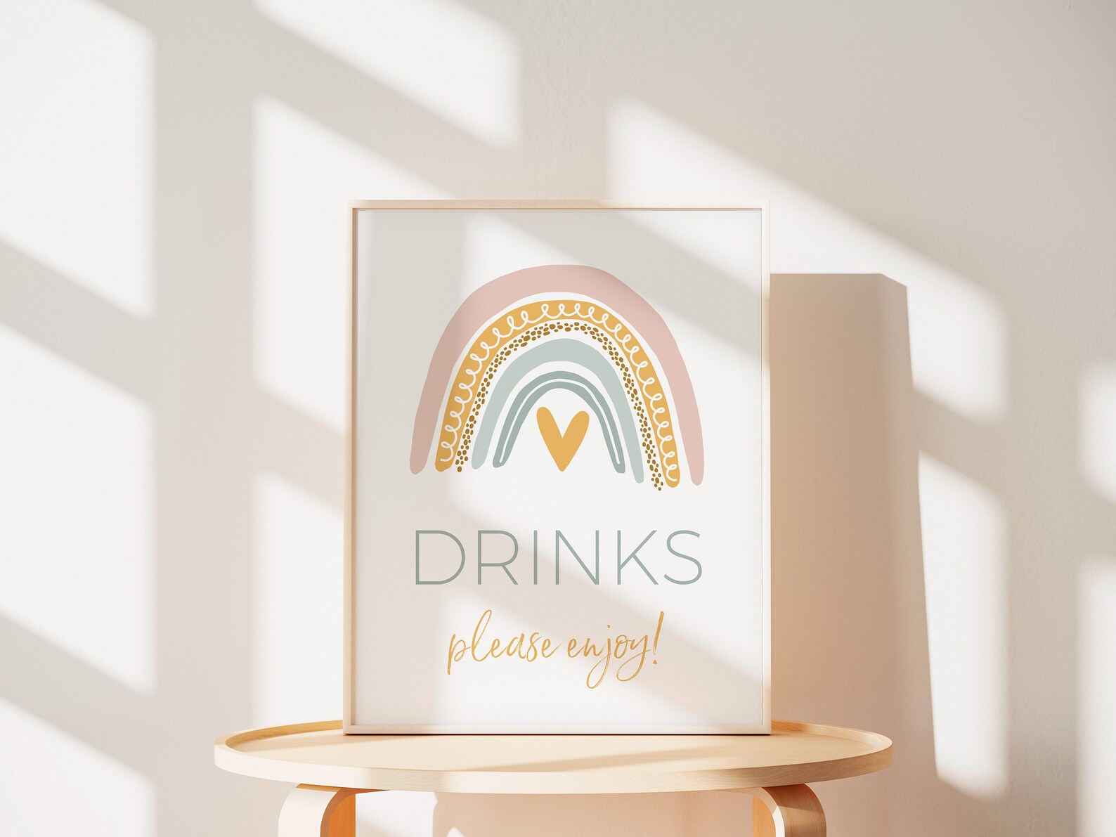 Rainbow Drinks Table Sign INSTANT DOWNLOAD Printable Table - Etsy