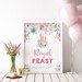 Princess Party Food Table Sign, 8x10 Custom Girls Royal Pink Floral ...