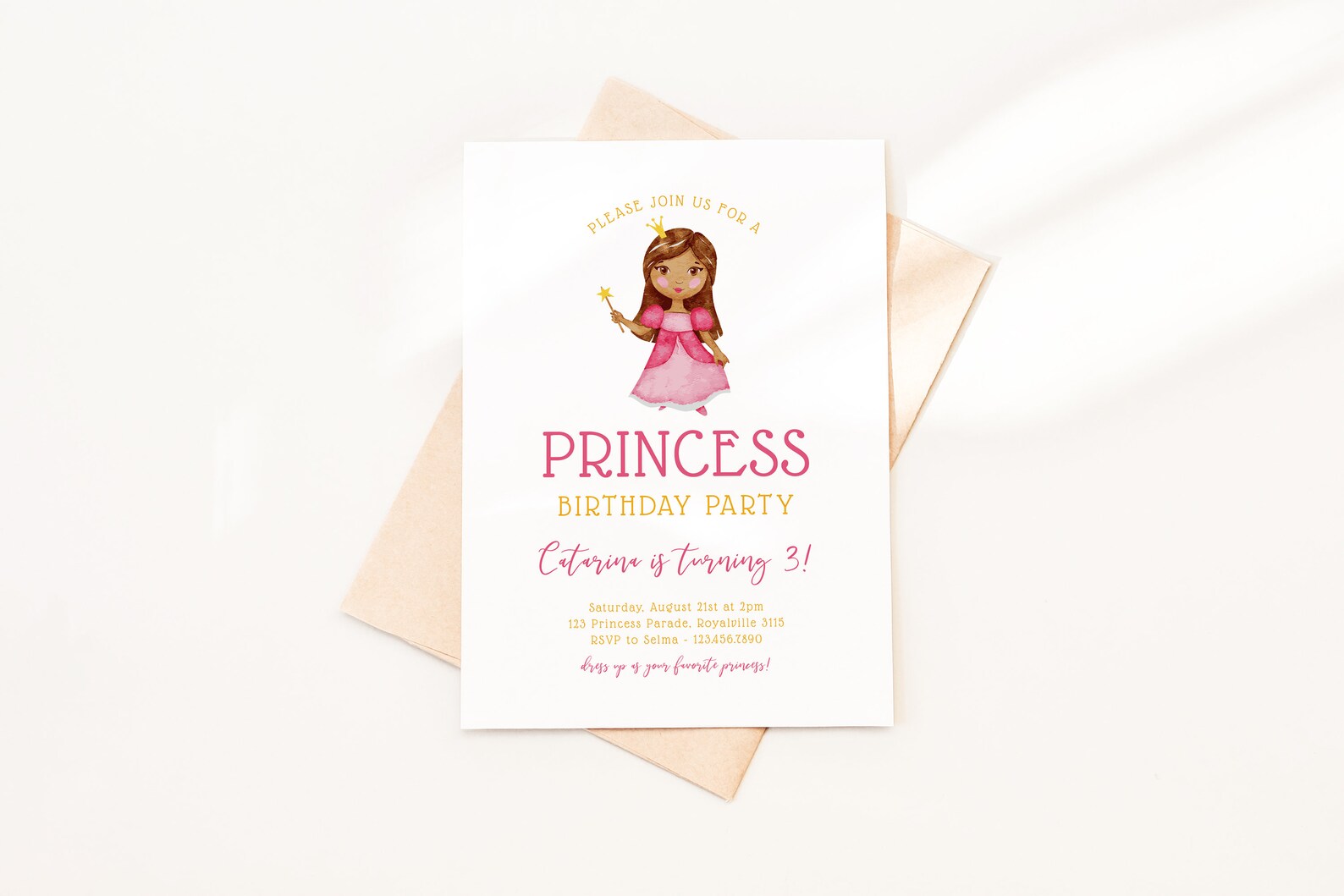 Editable Princess Invitation Template Instant Download - Etsy Australia