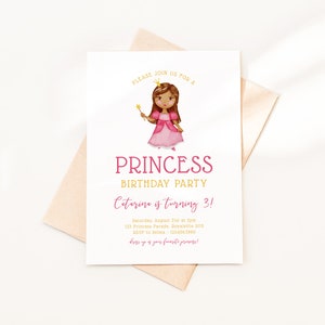 Editable Princess Invitation Template, Instant Download Printable ...