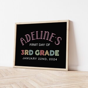 First Day of School Sign, Editable Instant Download DIY Chalkboard ...