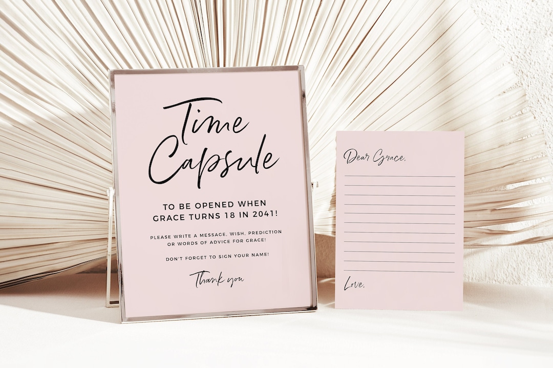 Time Capsule Template Time Capsule First Birthday Time Capsule Baby ...